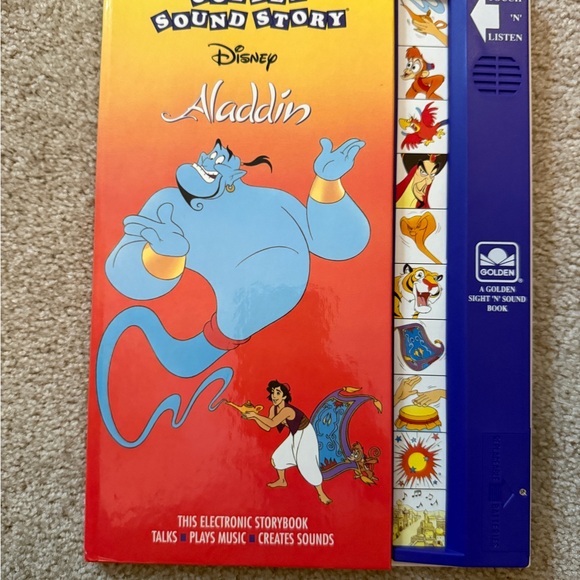 Disney | Accents | Disney Aladdin Golden Sound Storybook With Blue ...